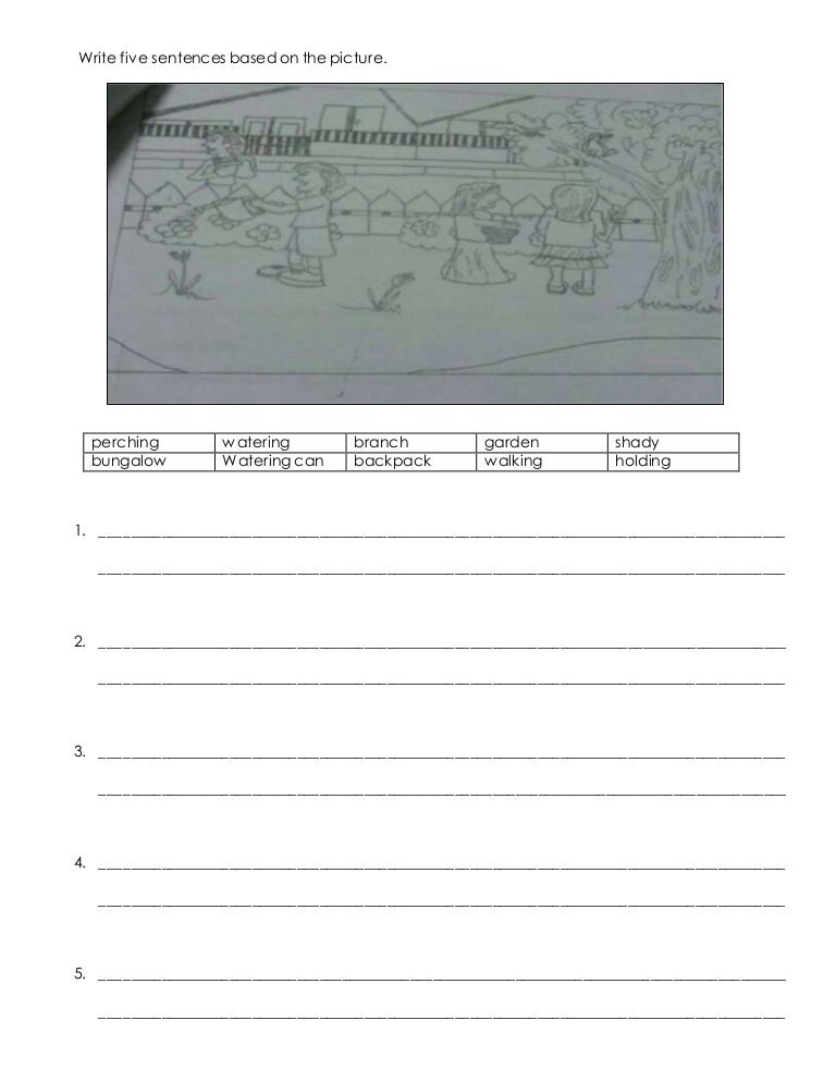 Write Five Sentences Based On The Picture write-five-sentences-based-on-the-picture