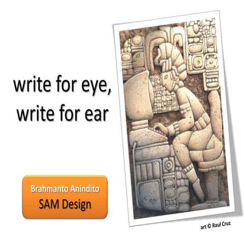 Write For Eye & Ear | PPT