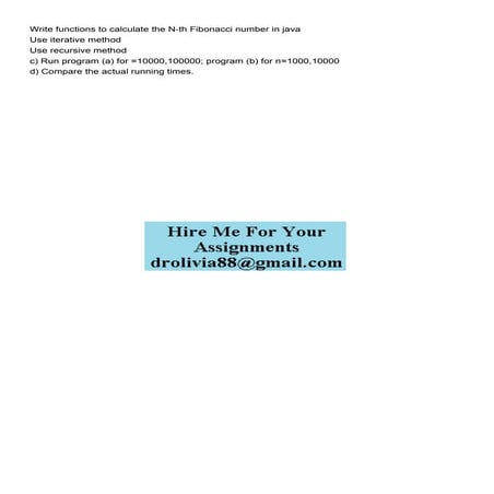 Write Functions To Calculate The Nth Fibonacci Number In Ja Pdf