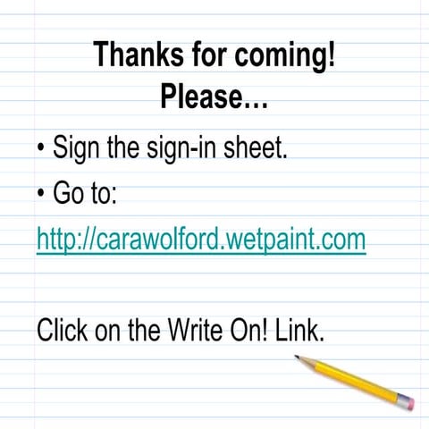 Write On! Using Writing to Improve Student Learning | PPTX