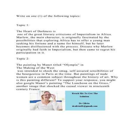 Write on one (1) of the following topicsTopic 1The Heart.docx