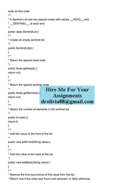 Introduction A Sentinel List is a singly linked list with tw.pdf