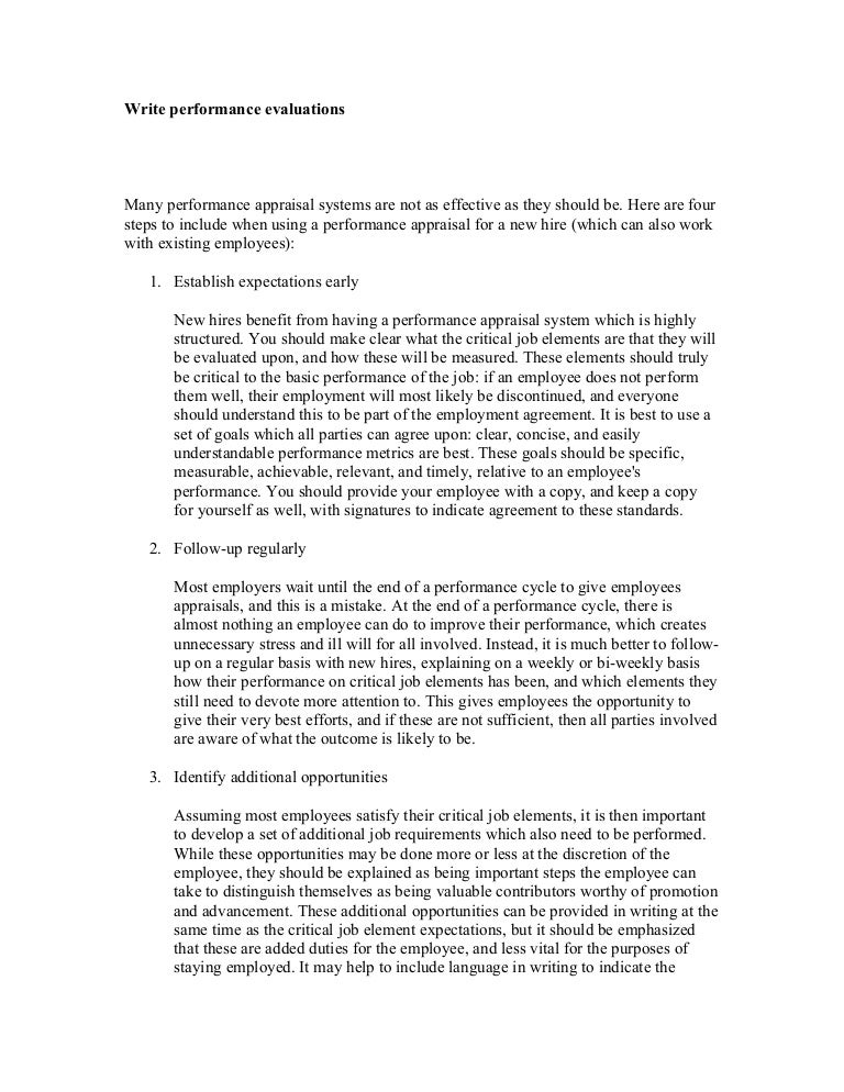 Write Performance Evaluations write-performance-evaluations