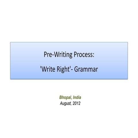 How to Write right grammer | PPT