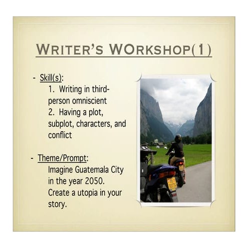 Writers Workshop | PDF | Screenwriting | Content Production