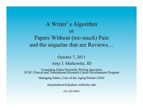 How to prepare an effective journal club | PPT