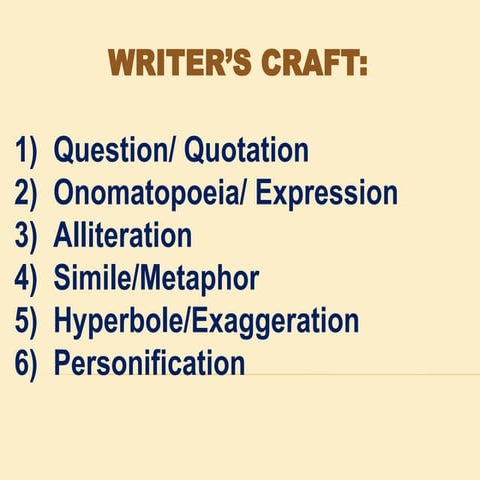 Writer's craft | PPT