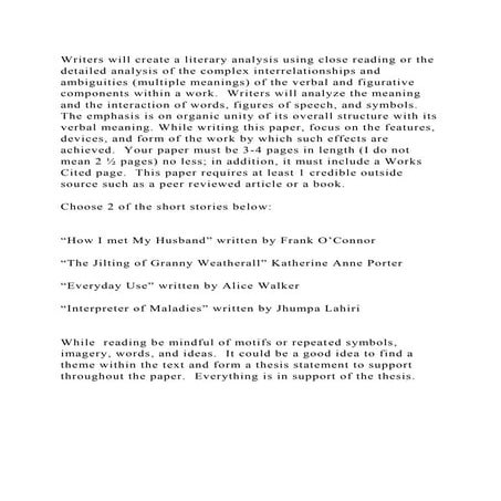 Story The story of an hour by kate chopinOutlineI. Histor | DOCX