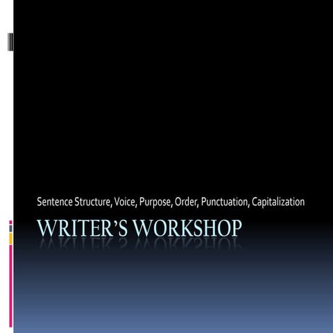 Writer’s Workshop | PPTX