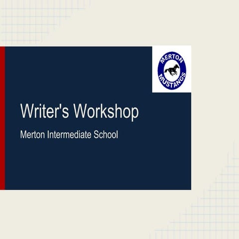 Writer's workshop presentation | PDF