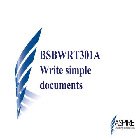 Write simple documents | PPT