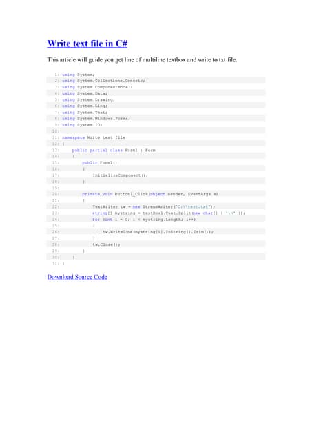 Write Text File In C Pdf 2954