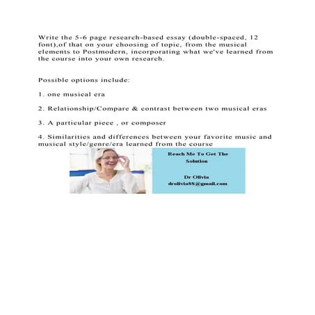 Write the 5-6 page research-based essay (double-spaced, 12 font),of | PDF