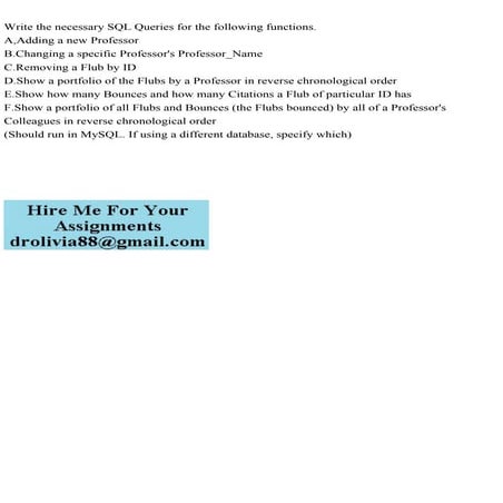 Write The Necessary Sql Queries For The Following Functionsaaddipdf