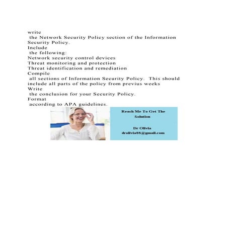 write the Network Security Policy section of the Information Sec.docx