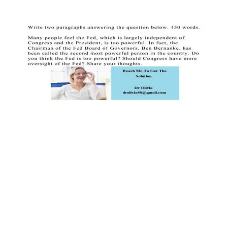 Write two paragraphs answering the question below. 150 words.Man.docx