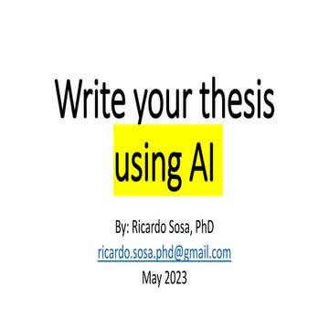 Write your Thesis using AI | PPTX