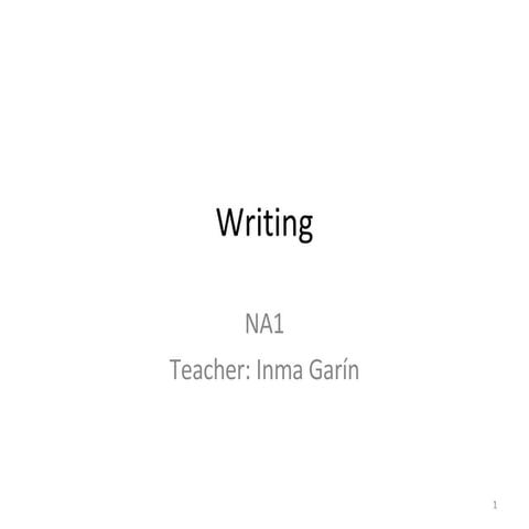 Writing | PPT