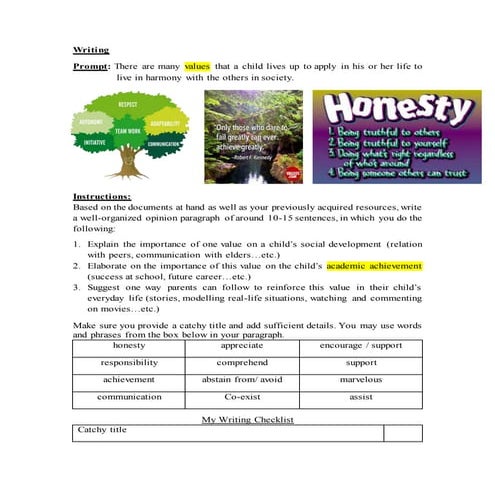 Teaching Values | DOCX