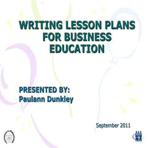 Writing lesson plans [1] | PPT | Educational Assessment | Education