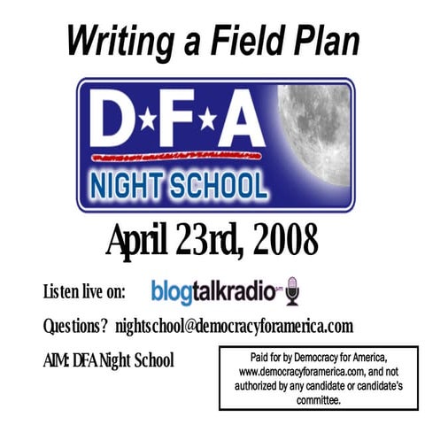 Writing A Field Plan Part 1 | PPT