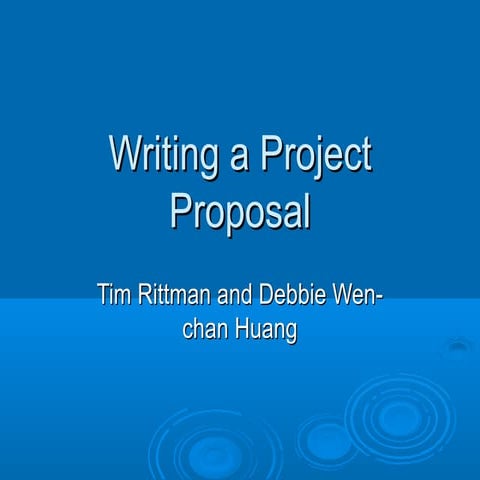 Proposal writing | PDF