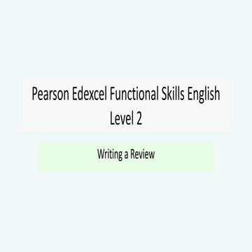 FS English Level 2 - June 10, 2023 ( Writing: Reviews) | PDF