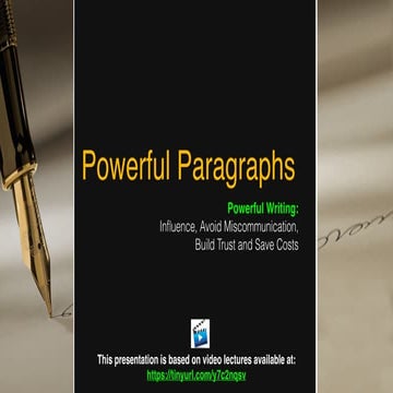 How to write Powerful Paragraphs - Effective Scientific and Business ...