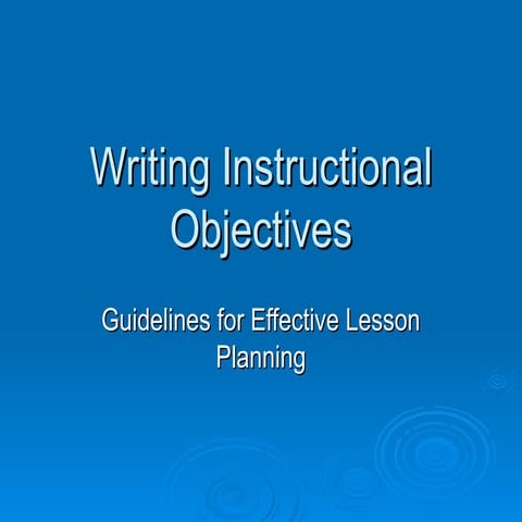 university Writing-Instructional-Objective.ppt
