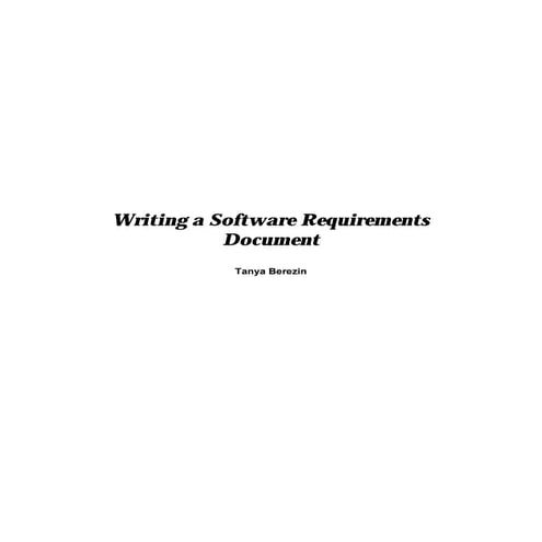 Writing Requirements Documents | PPT
