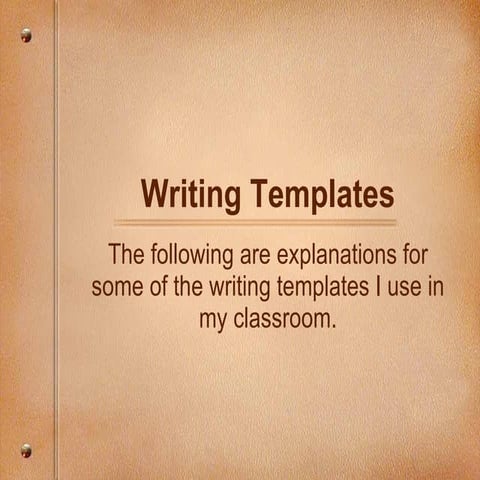 Writing Templates | PPS