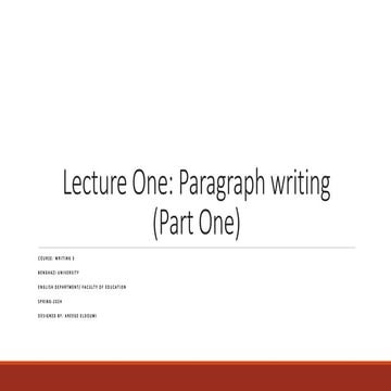 Writing 3- Lecture One-Writing 3- Lecture One.pptx