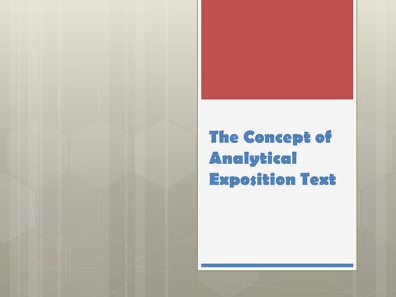Analytical exposition text | PPTX