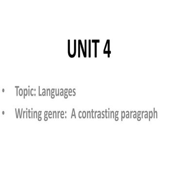 Writing 3 - Unit 4 | PDF