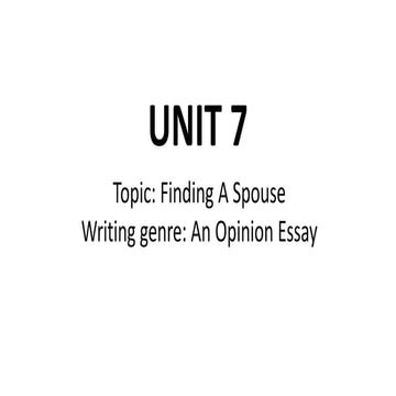 Writing 3 - Unit 7 | PPT