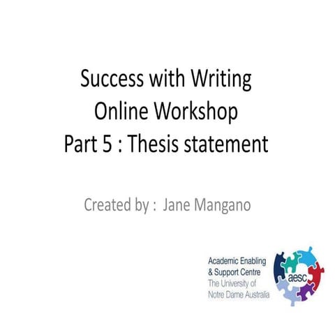 Writing 5 thesis | PPT