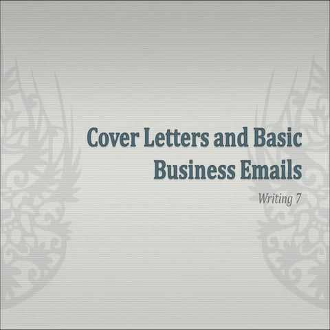 Writing 7 basic business emails | PPT