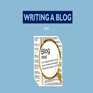 Writing a blog 4ºeso | PDF