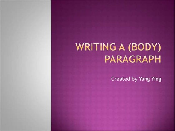 Review body paragraph | PPTX