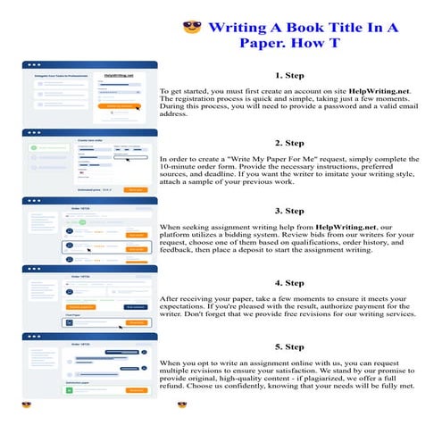 Writing A Book Title In A Paper. How T. Online assignment writing ...