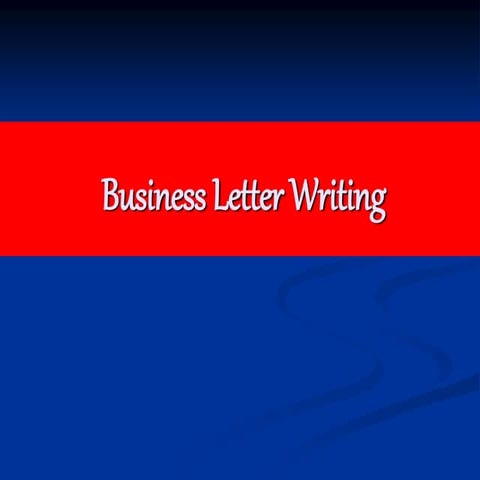 Writing a Business Letter in different models .ppt
