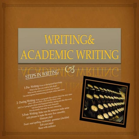 Writing& academic writing entry #7 | PPT