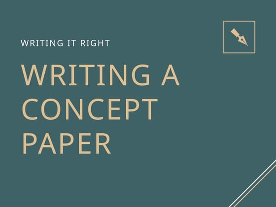 Writing a-concept-paper | PPT | Science