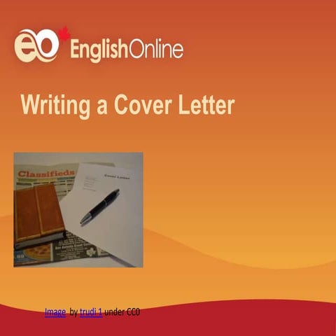 Writing a cover letter | PPTX