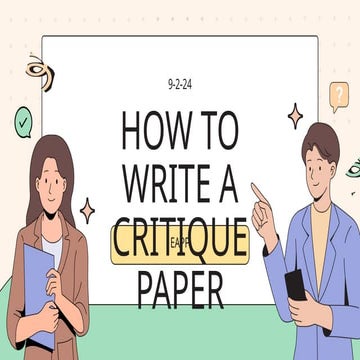 How to Write a CRITIQUE paper on different issues | PPTX