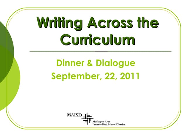 Writing Across The Curriculum Pdf