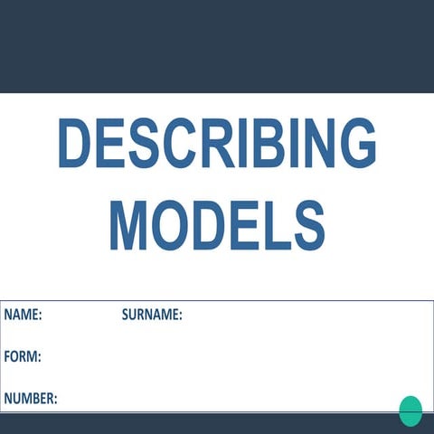 Writing activity describing models | PPT