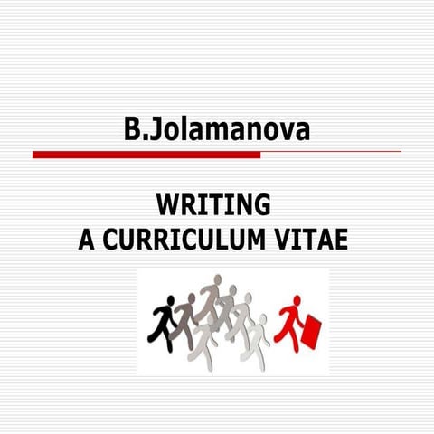 Writing a cv | PPT