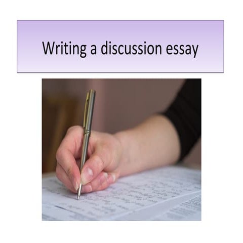 Writing a discussion essay 3º eso | PPT