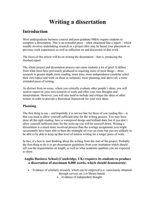 Dissertation Introduction Sample | PDF